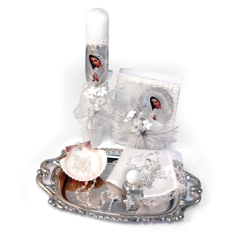 BAPTISM GIFT SET SILVER ENGLISH - San Francis